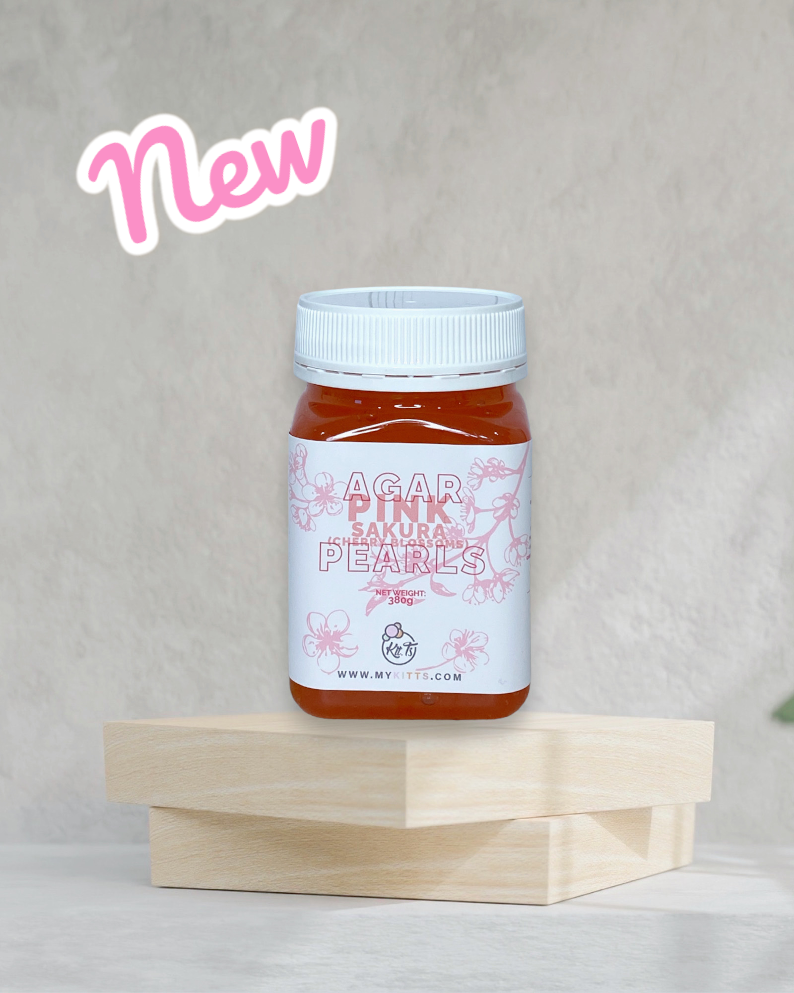 Sakura (Cherry Blossom) Agar Pearls 420g - Delicious toppings for all ...